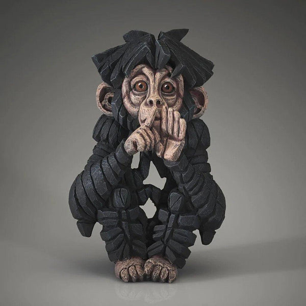 Baby Chimpanzee 'Speak no Evil' Sculpture (Edge Sculpture by Matt Buck ...