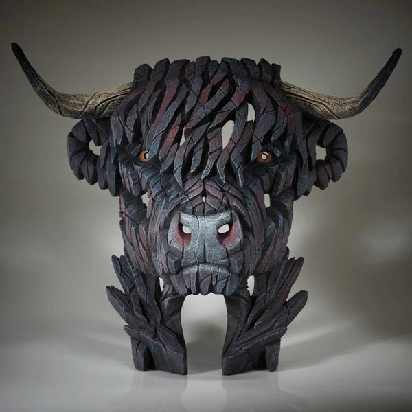 Highland Cow Bust Sculpture - Black (Edge Sculpture by Matt Buckley ...